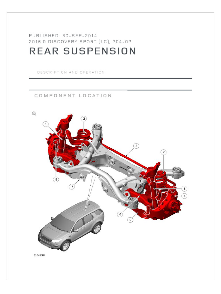 REAR SUSPENSION DESCRIPTION AND OPERATION | PDF | Automotive ...