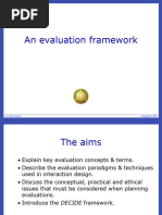 DECIDE Framework for Evaluation Techniques | PDF | Usability | Evaluation