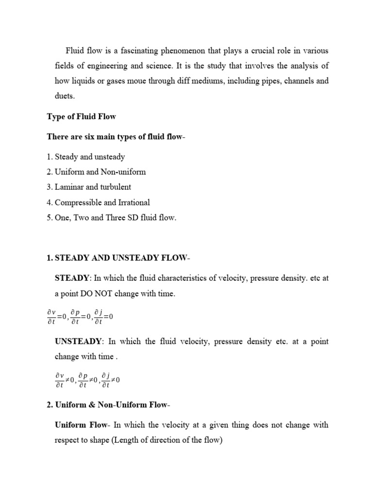 Fluid Flow | PDF | Laminar Flow | Fluid Dynamics