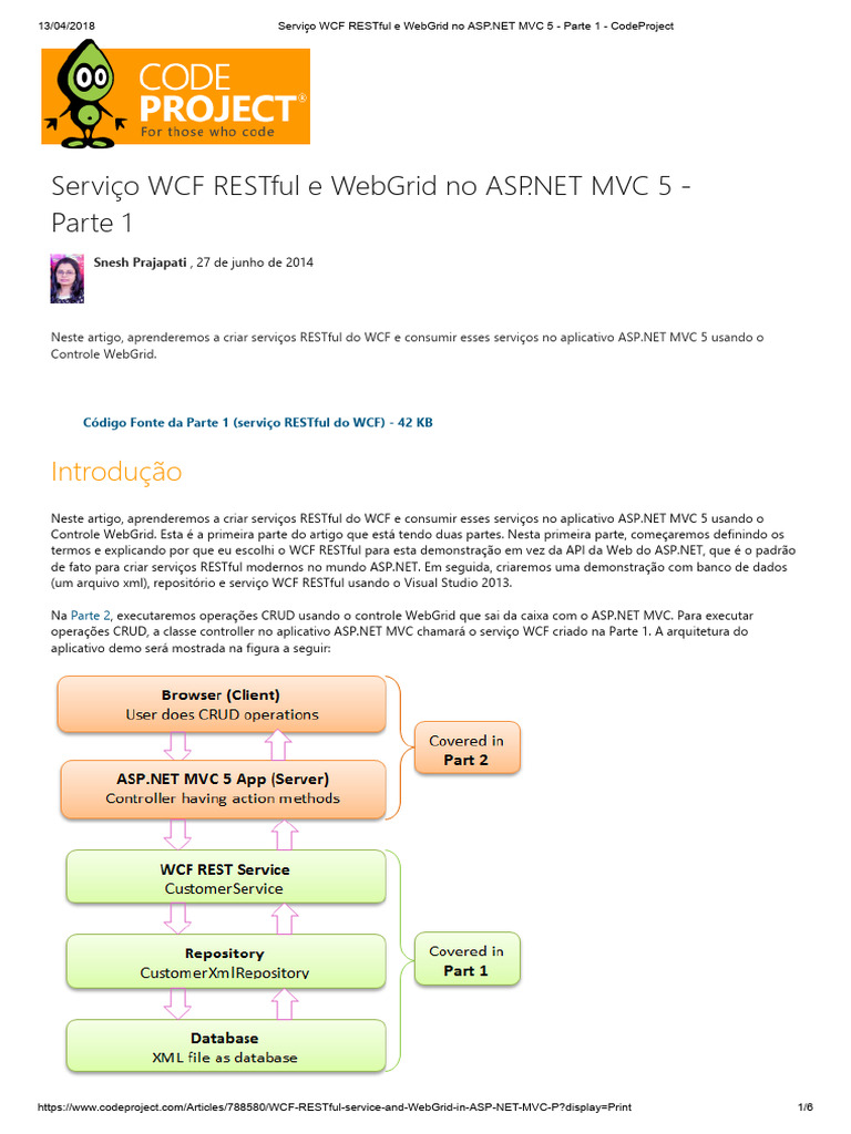 Serviço WCF RESTful e WebGrid No ASP - NET MVC 5 - Parte 1 ...