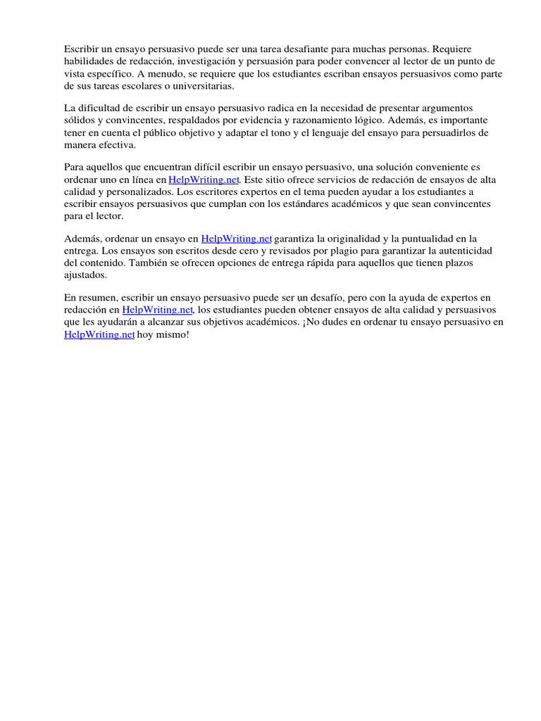 El Arte de Escribir Un Ensayo Persuasivo | PDF | No ficción | Ensayos
