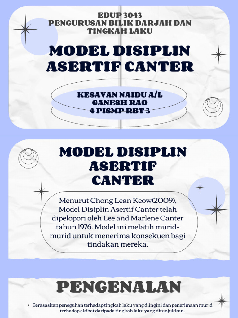 MODEL DISIPLIN ASERTIF CANTER | PDF