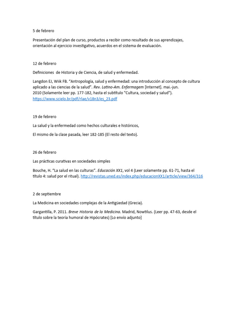 Lecturas Exposiciones Historia de La Medicina - Primer Corte | PDF