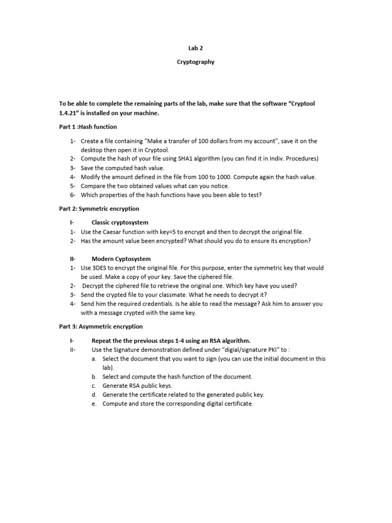 Cryptography Lab for Students | PDF | Games & Activities