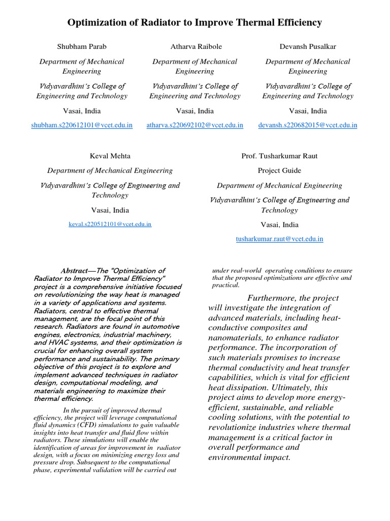 Radiator Paper A13 | Download Free PDF | Efficient Energy Use | Heat ...