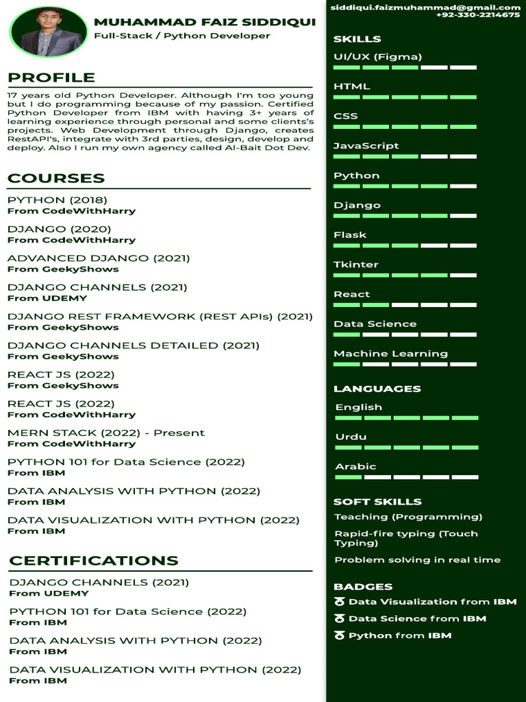 Updated Muhammad Faiz Siddiqui Pdf Python Programming Language Mobile App 