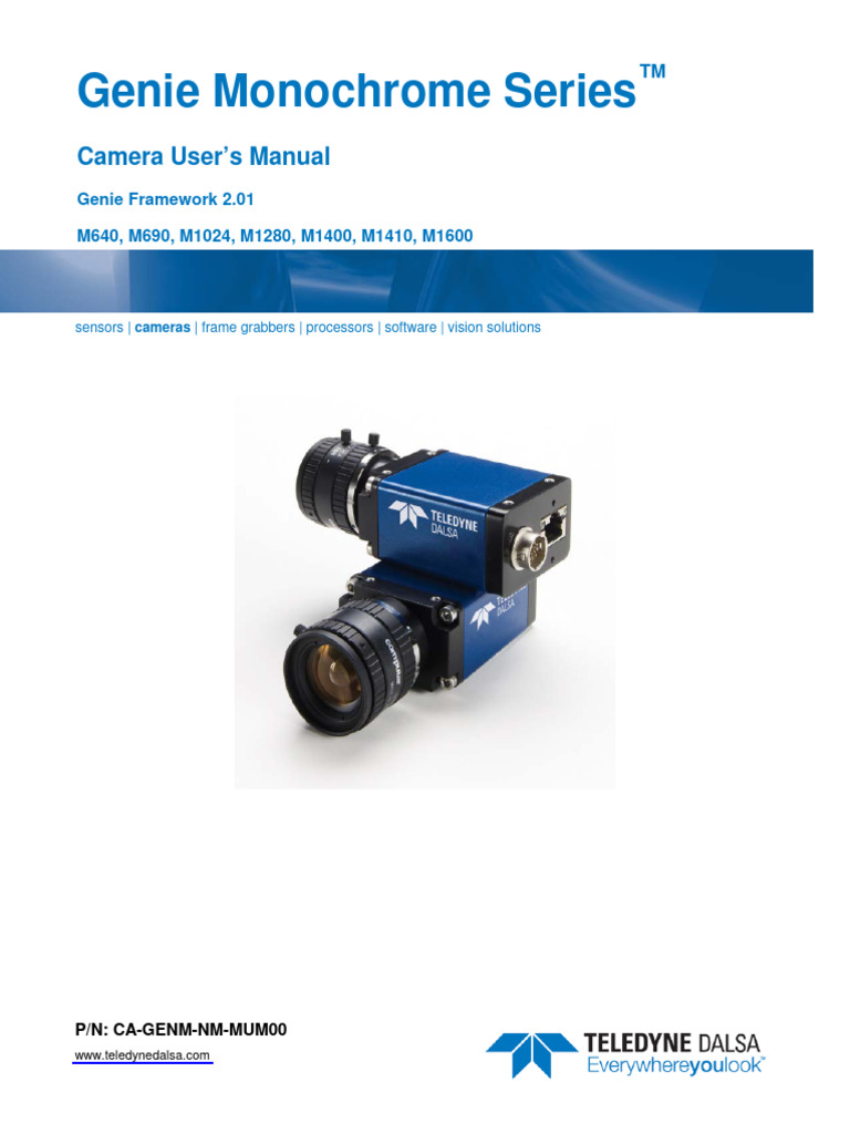 Teledyne DALSA Genie Mono Series Manual | Download Free PDF | Camera | Ethernet