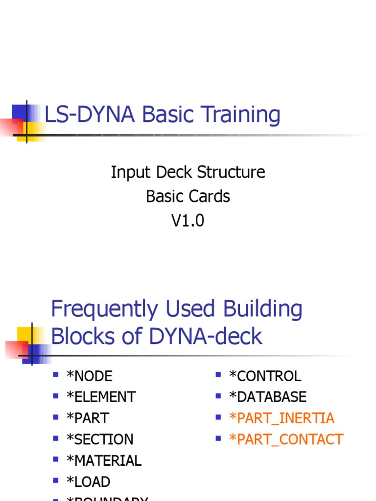 LS DYNA Basic Cards | PDF | Yield (Engineering) | Solid Mechanics