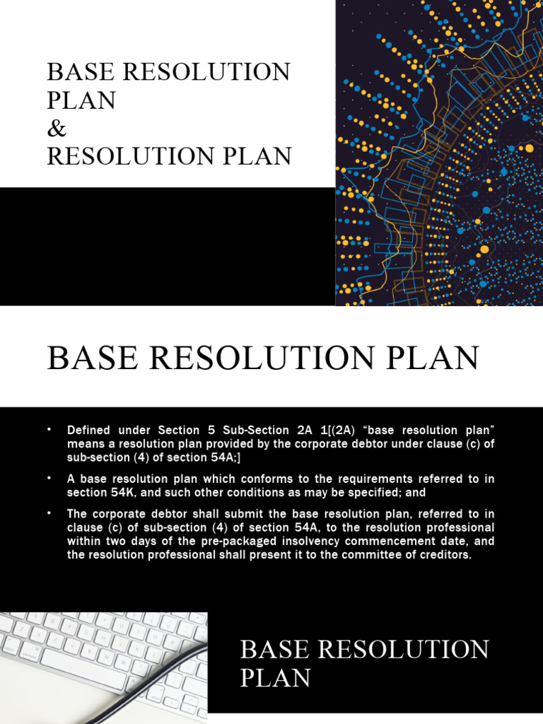 Base Resolution Plan | PDF | Real Estate Appraisal | Creditor