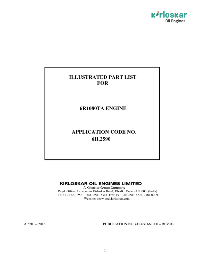 Engine Spare Parts-SP 2509 | PDF | Pump | Turbocharger