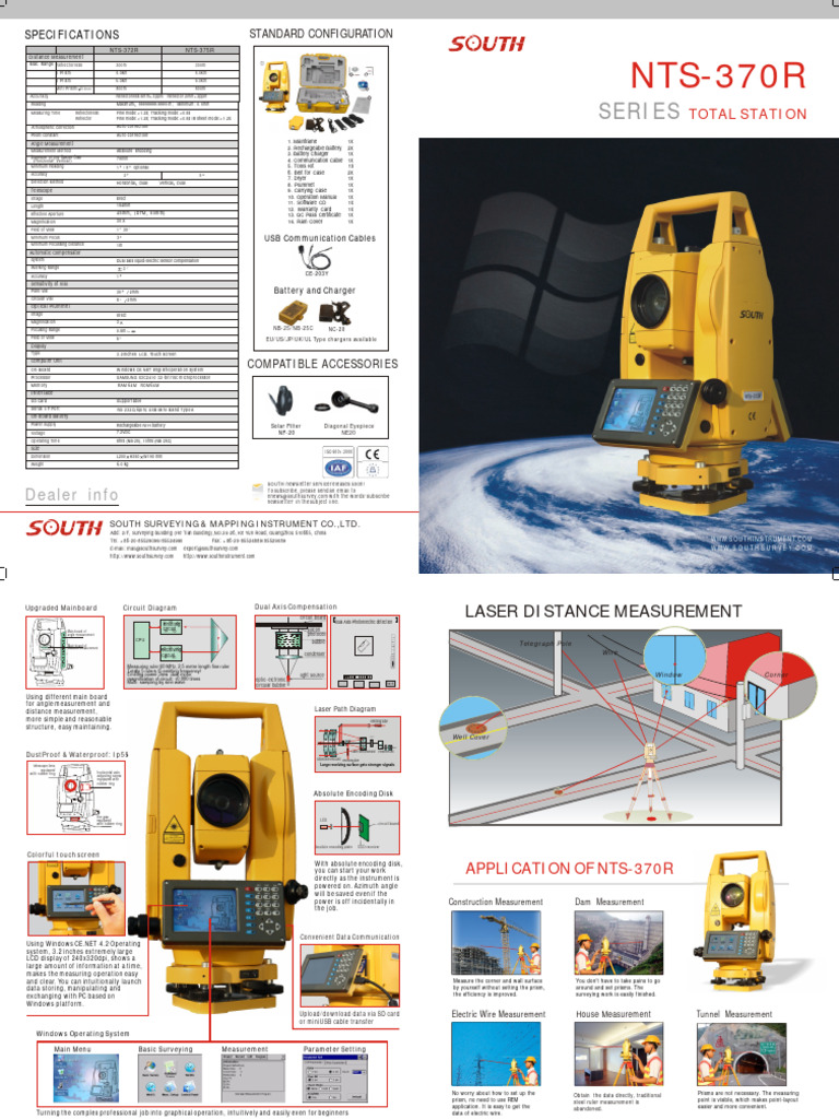 Other Language Manual NTS 370r Total Station | PDF