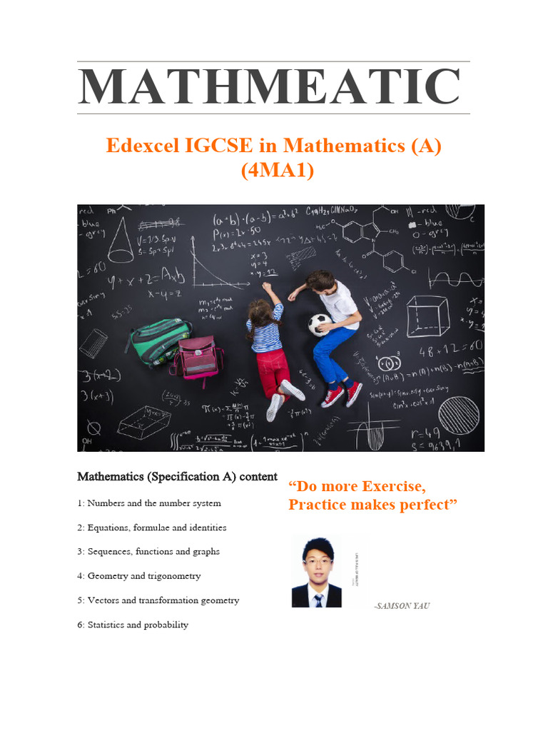 Igcse Maths Notes All Samson Pdf Area Numbers