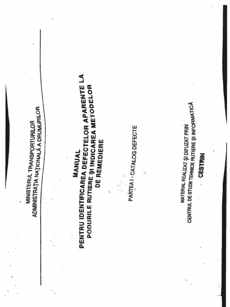 AND 534-1998 - Vol - 1 - Catalog Defecte Poduri Rutiere | PDF