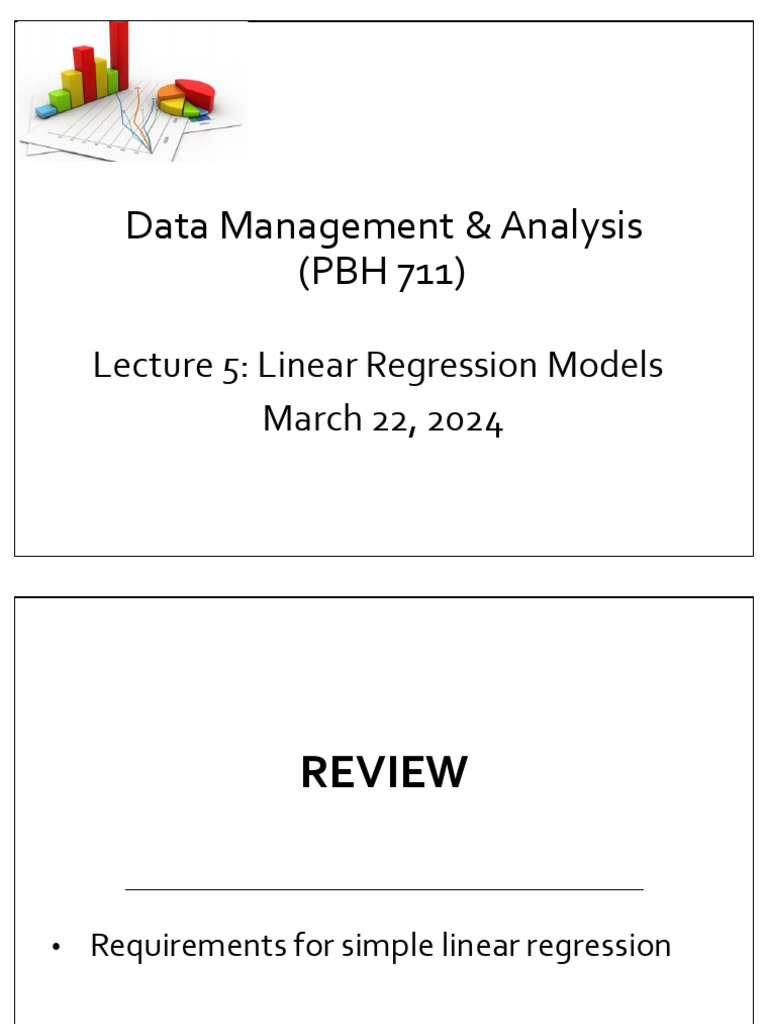 Lecture5 Mar22 2024 | PDF | Errors And Residuals | Linear Regression