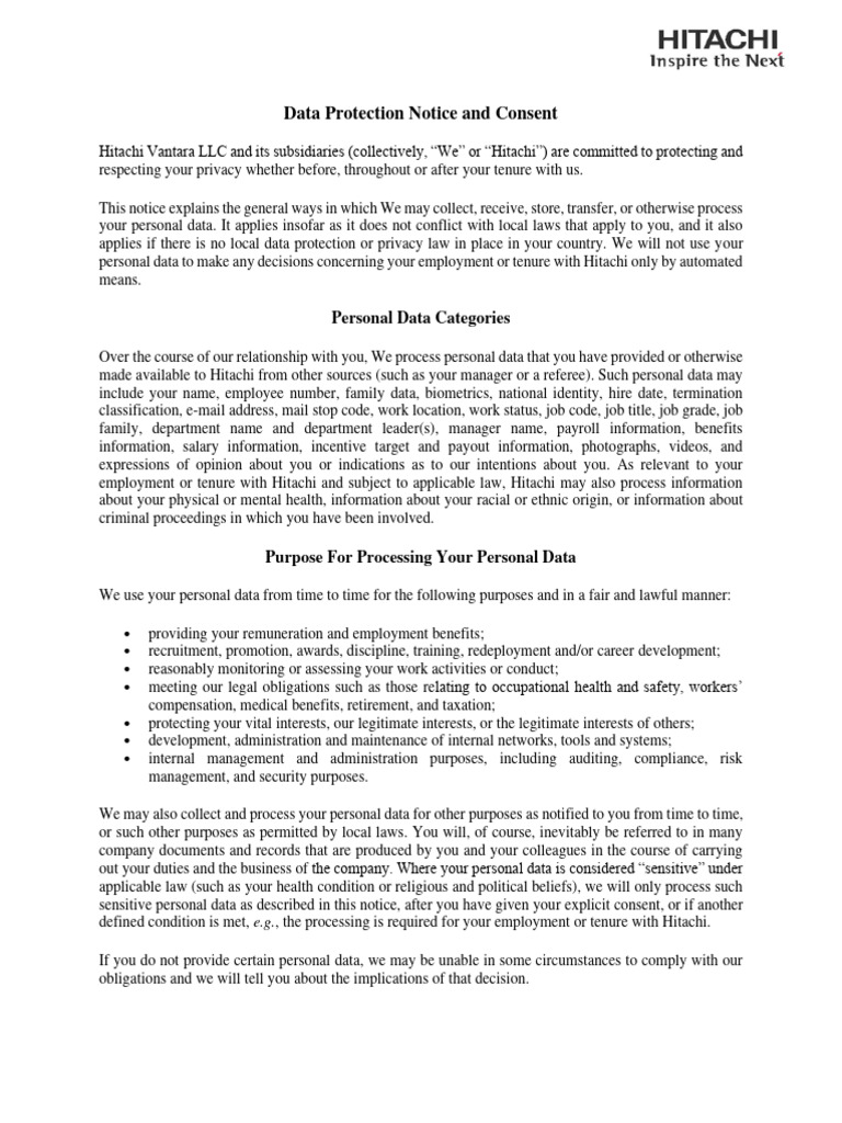 Data Processing Notice | PDF | Business | Justice