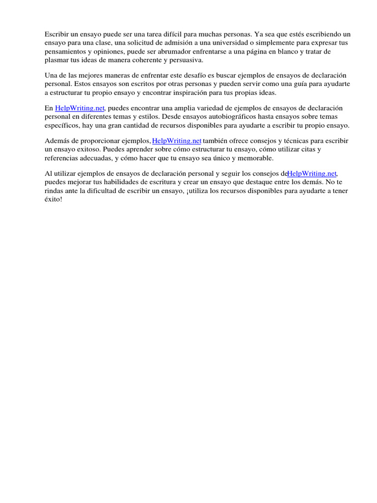 Ejemplos de Ensayos de Declaración Personal | PDF | Scribd | Computing