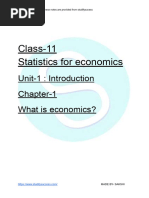 Class 11 Statistics for Economics: Ch 1 | PDF