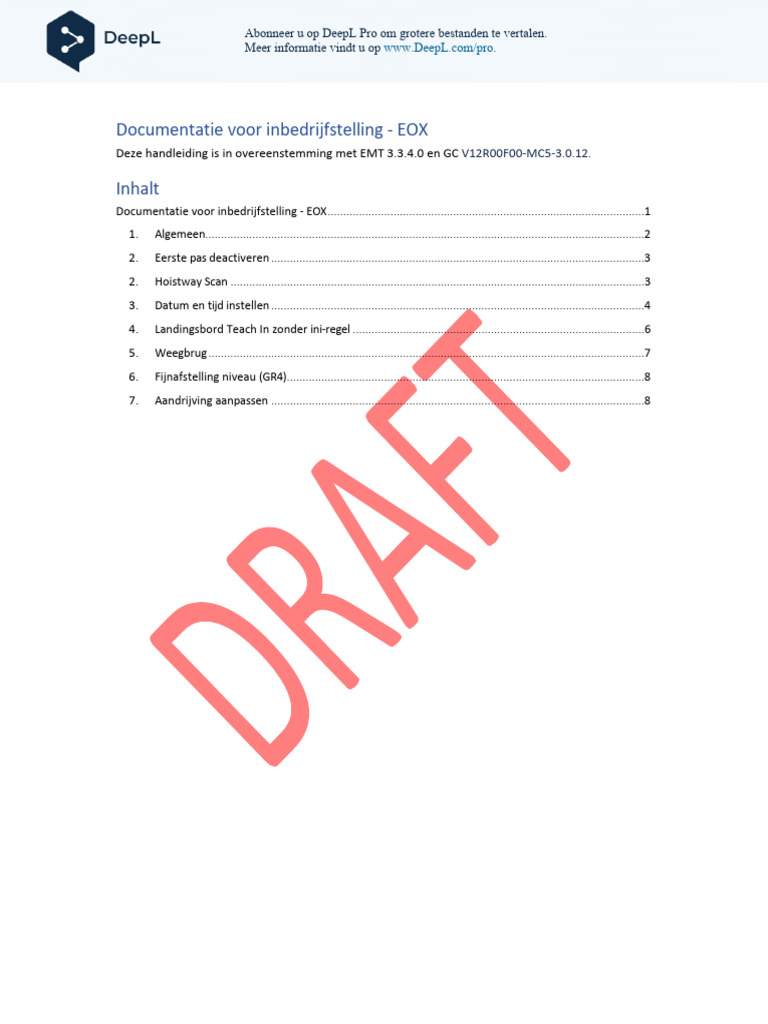 Commissioning Documentation EMT3340 NL | PDF