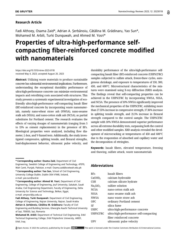 Properties of Ultra-High-Performance Self-Compacting Fiber-Reinforced ...
