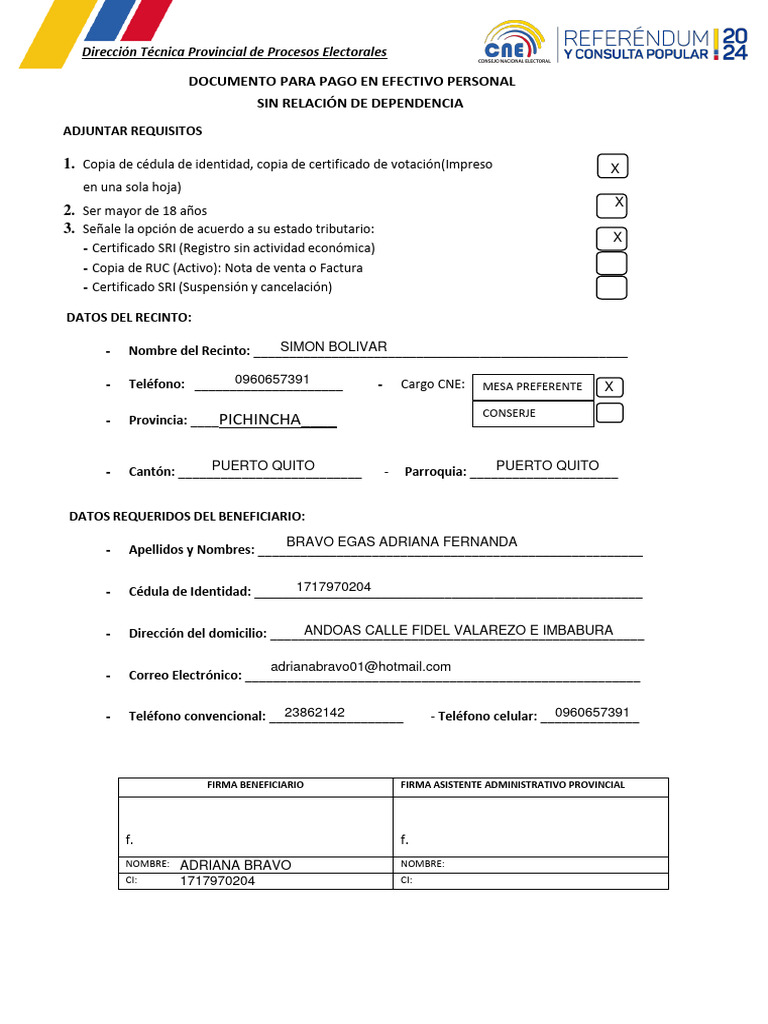 Formato Control de Documentos Personal 2024 y | PDF | Documento de identidad