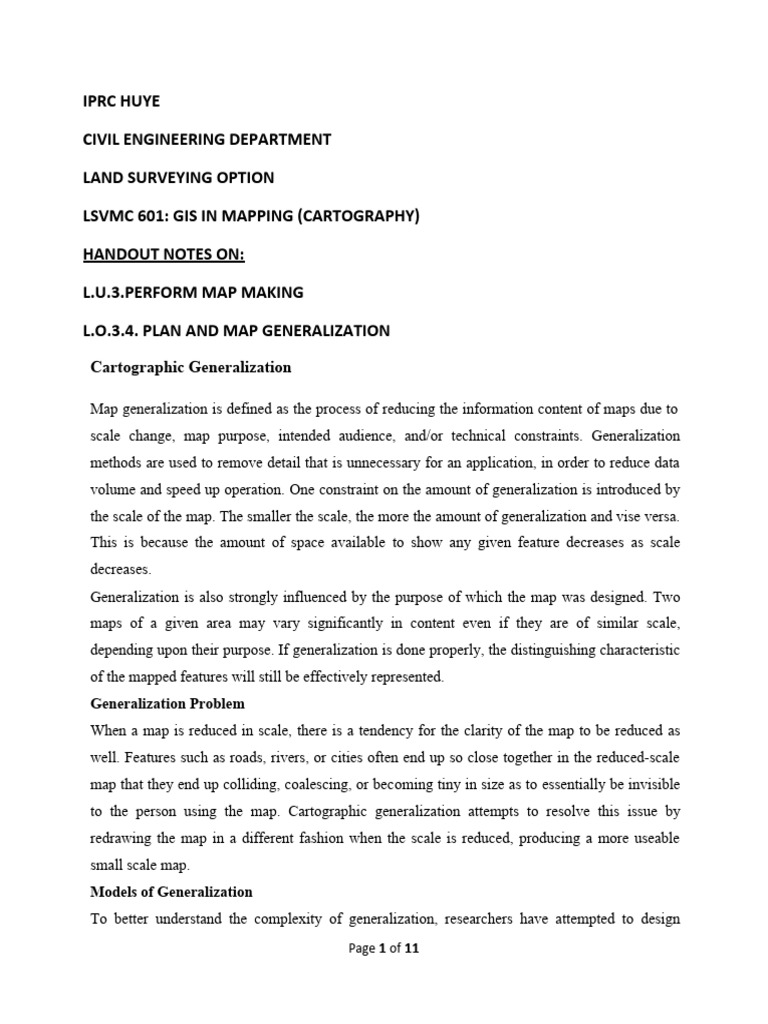 Notes L.o.3.4. Map and Plan Generalization | Download Free PDF | Map ...