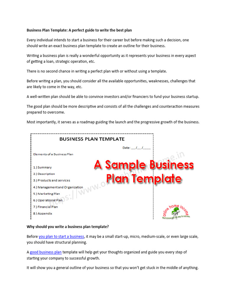 Business Plan Template | PDF | Marketing | Expense