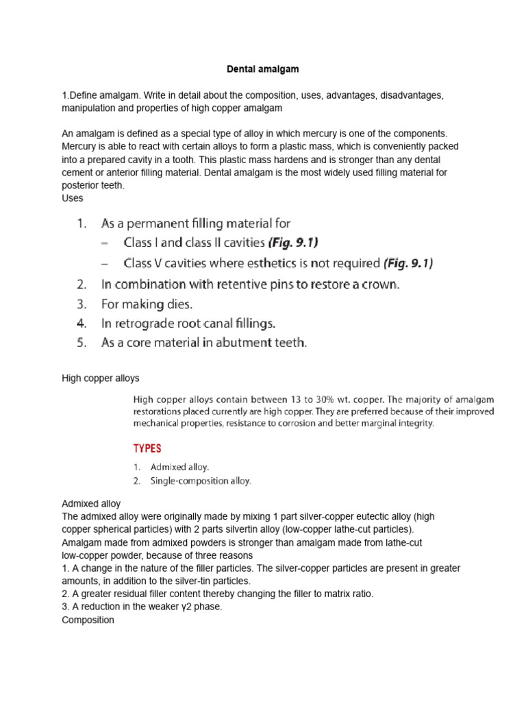 Amalgam, Gold, Composite | Download Free PDF | Materials Science ...