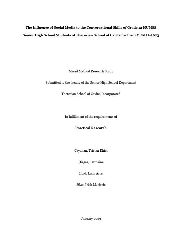 Manuscript pr2 | PDF | Social Media | Popular Culture & Media Studies