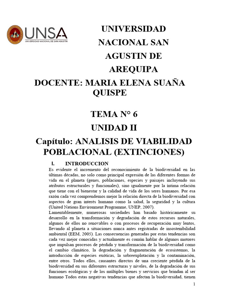 Epc 6 | PDF | Extinción | Especie en peligro