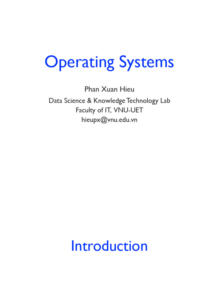 Lecture-01-Introduction | PDF | Operating System | Process (Computing)
