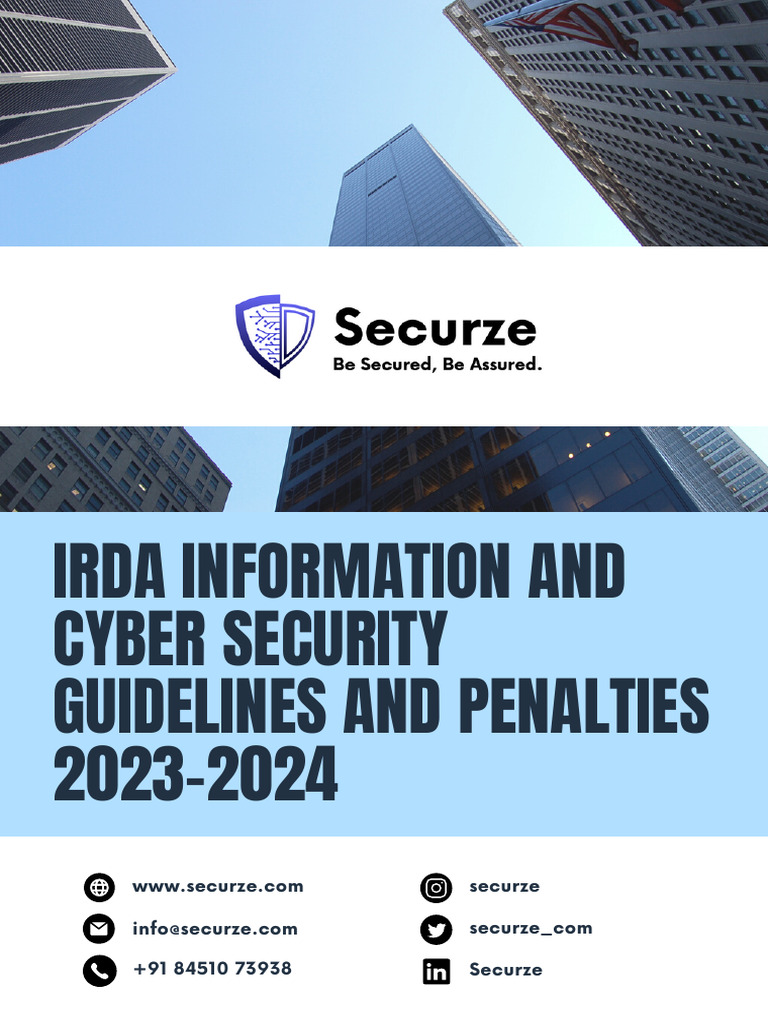 IRDA Cyber Security Guidelines 2023-2024 | PDF | Security | Computer Security