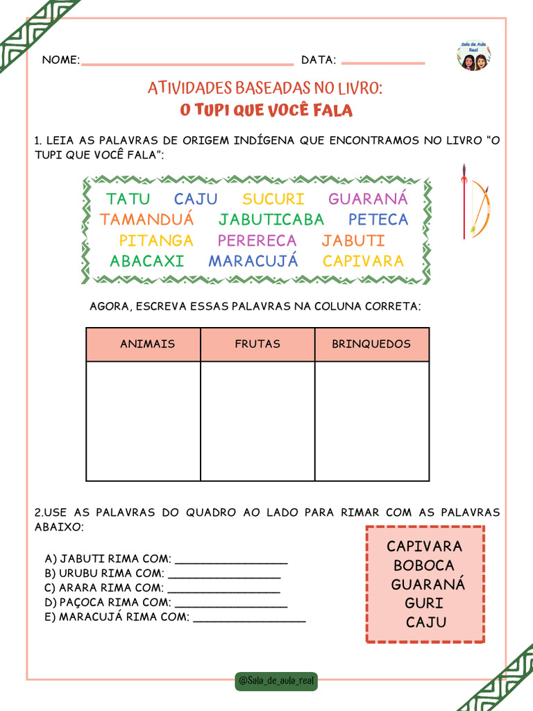 O Tupi que você fala - 2º ano | PDF | Idiomas | Estudos de Línguas ...