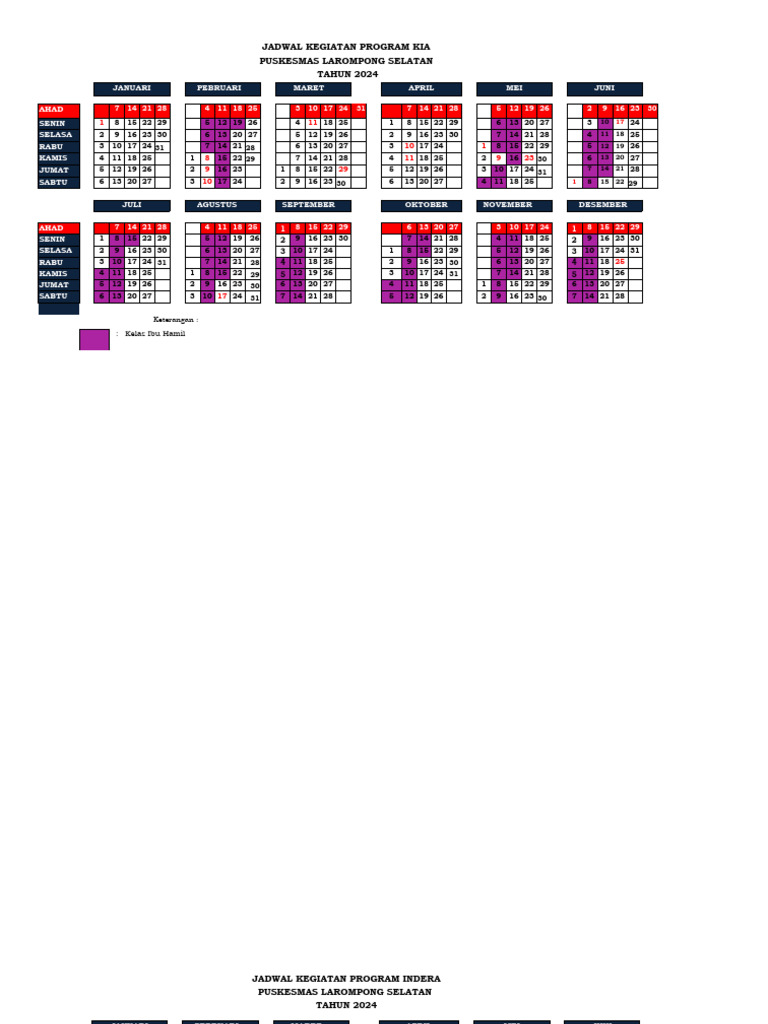 Kalender Program Indera 2024 | PDF