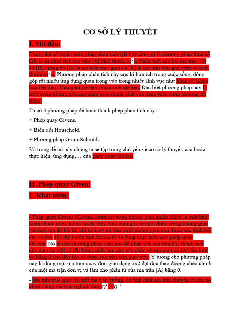 cơ sở lý thuyết btl dstt | PDF