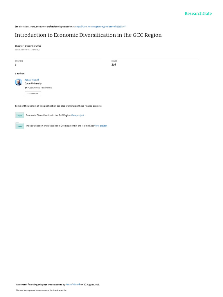 Introduction To Economic Diversification in The GCC Region: December ...