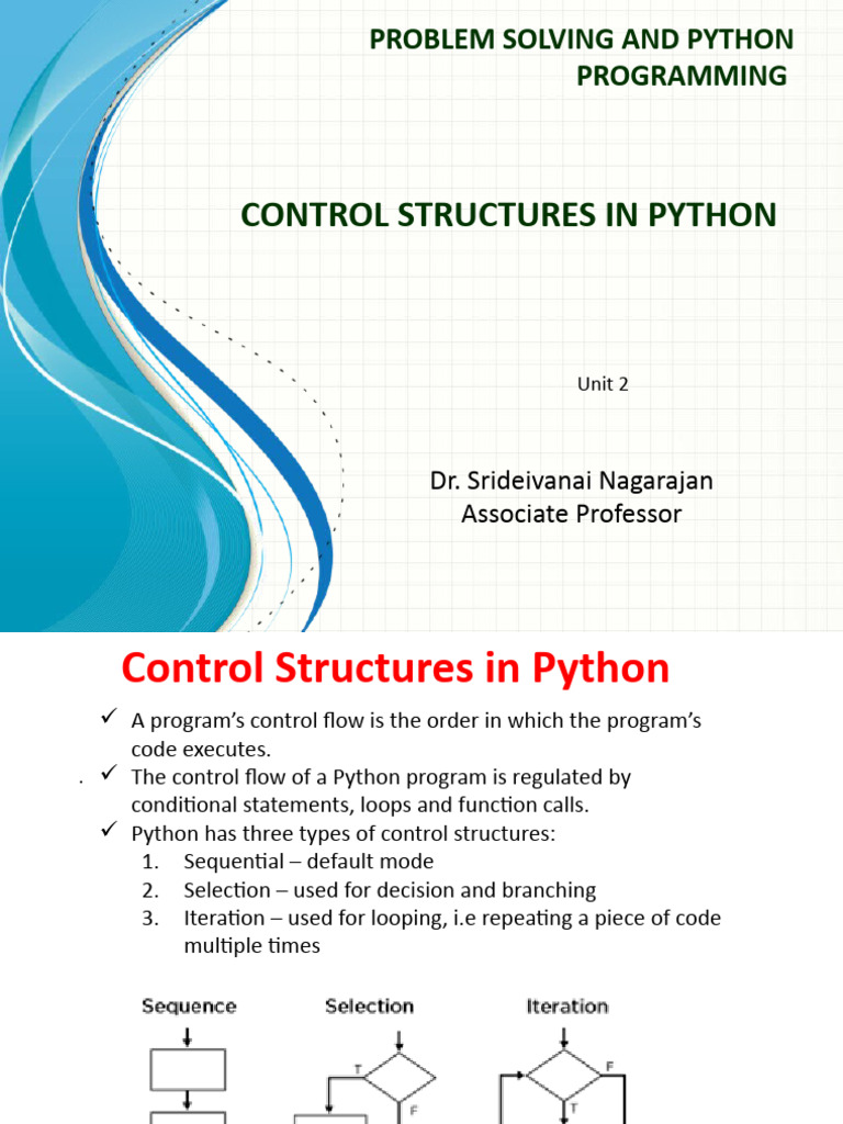 Control Structures in Python | PDF | Control Flow | Python (Programming ... Control Structures in Python | PDF | Control Flow | Python (Programming ...