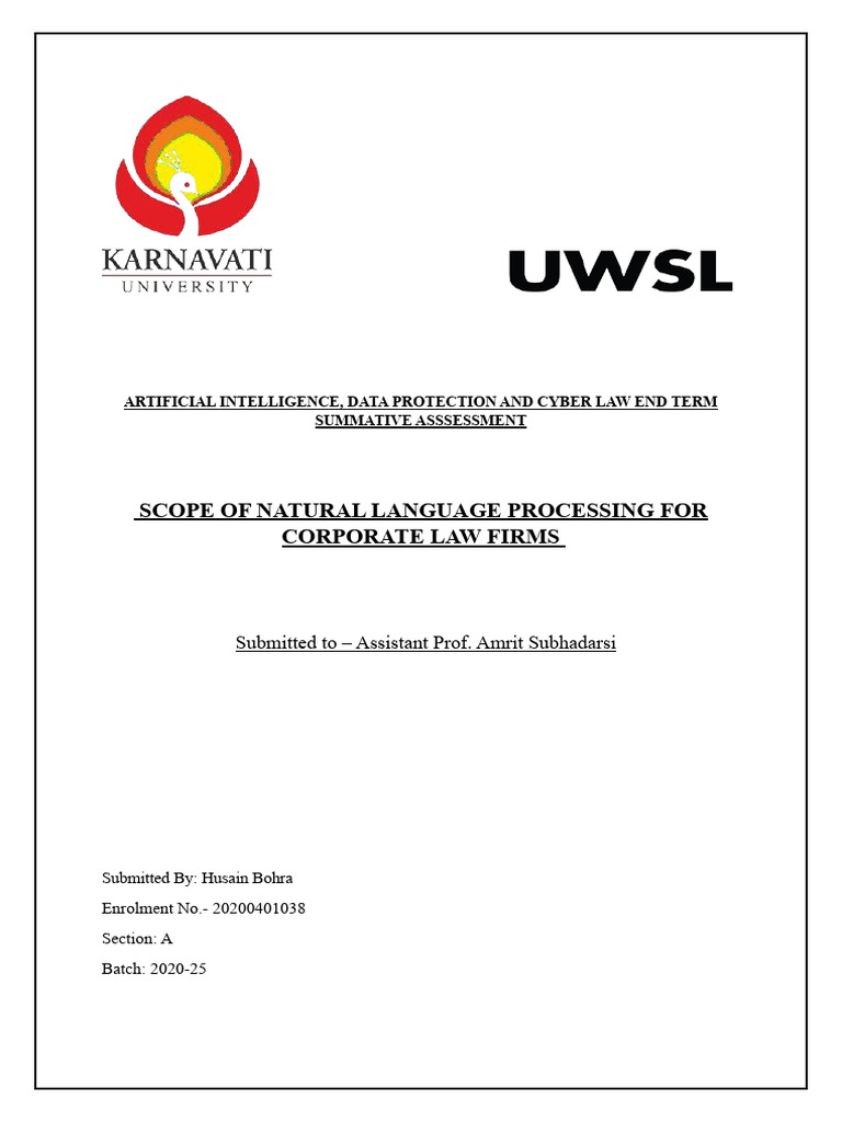 AI End Term Assignment | PDF | Artificial Intelligence | Intelligence (AI) & Semantics