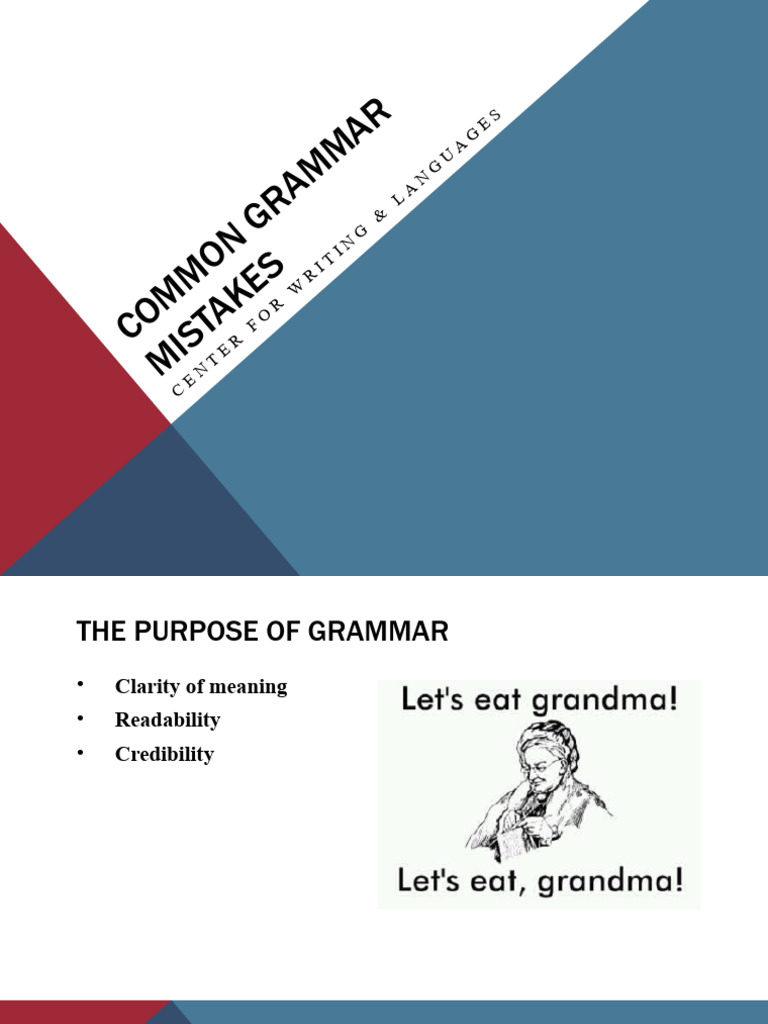 Common Grammar Mistakes Explained | PDF | Grammatical Gender ...