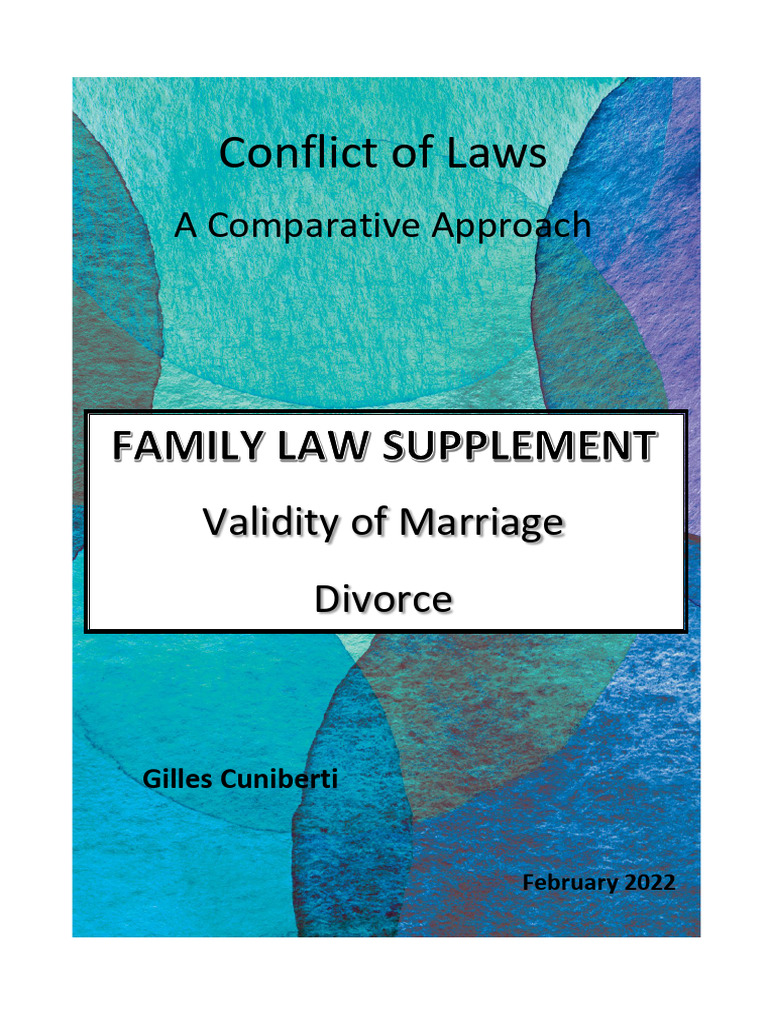 Cuniberti Casebook 2nd Ed Family Law Supplement | PDF | Marriage ...