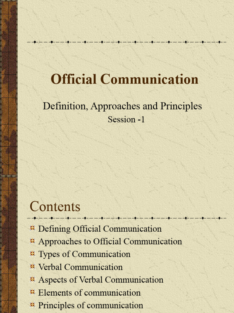E-2.Session 01 Introduction To Official Communication | PDF ...