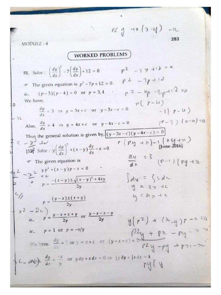 Non Linear Differential Equations | PDF