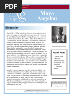 Maya Angelou Life Quiz | PDF | Maya Angelou