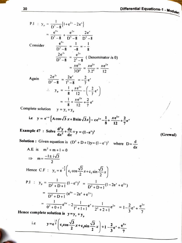 maths differential equations 2 | PDF | Equations | Differential Equations