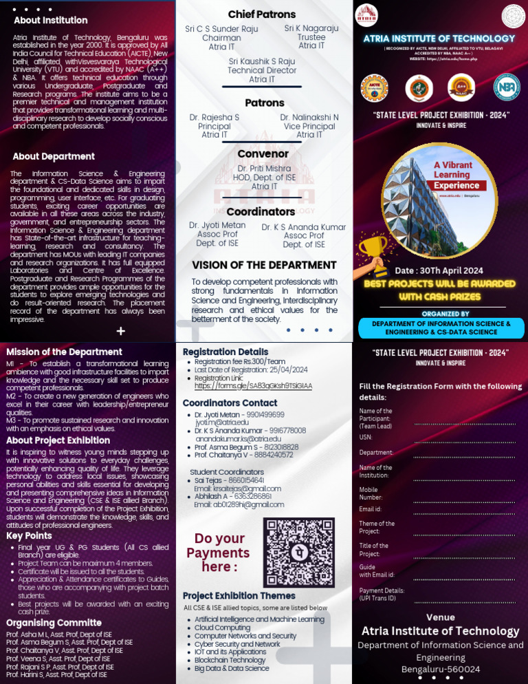 Atria IT Project Exhibition 2024 | PDF | Computing | Engineering