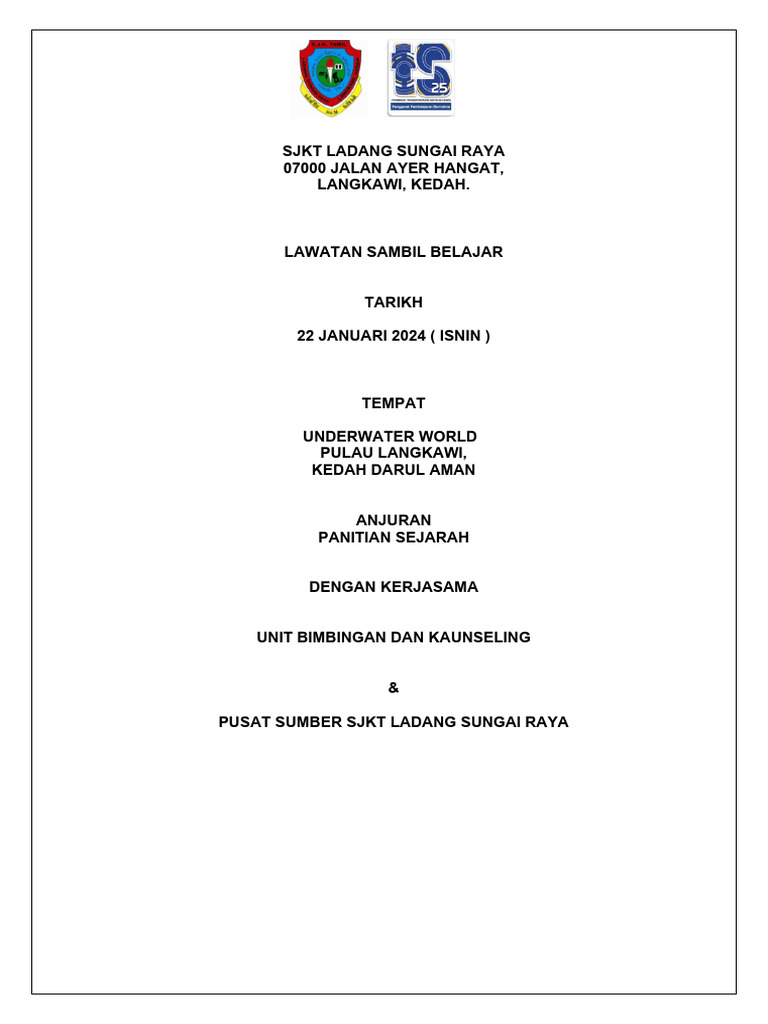 KERTAS KERJA Lawatan Tahun 6 | PDF