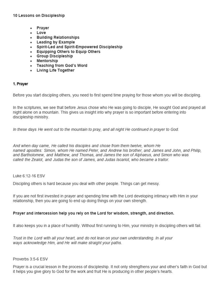 Essential Lessons on Discipleship | PDF | Disciple (Christianity) | Jesus