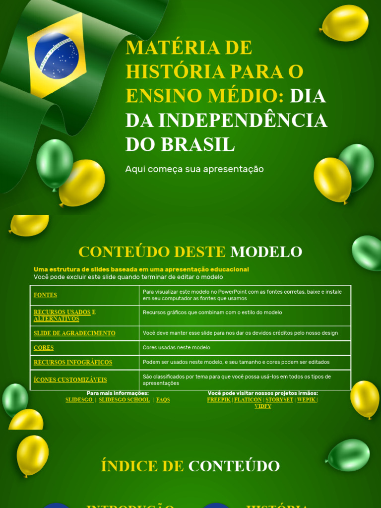 History Subject For High School - Independence Day of Brazil by ...