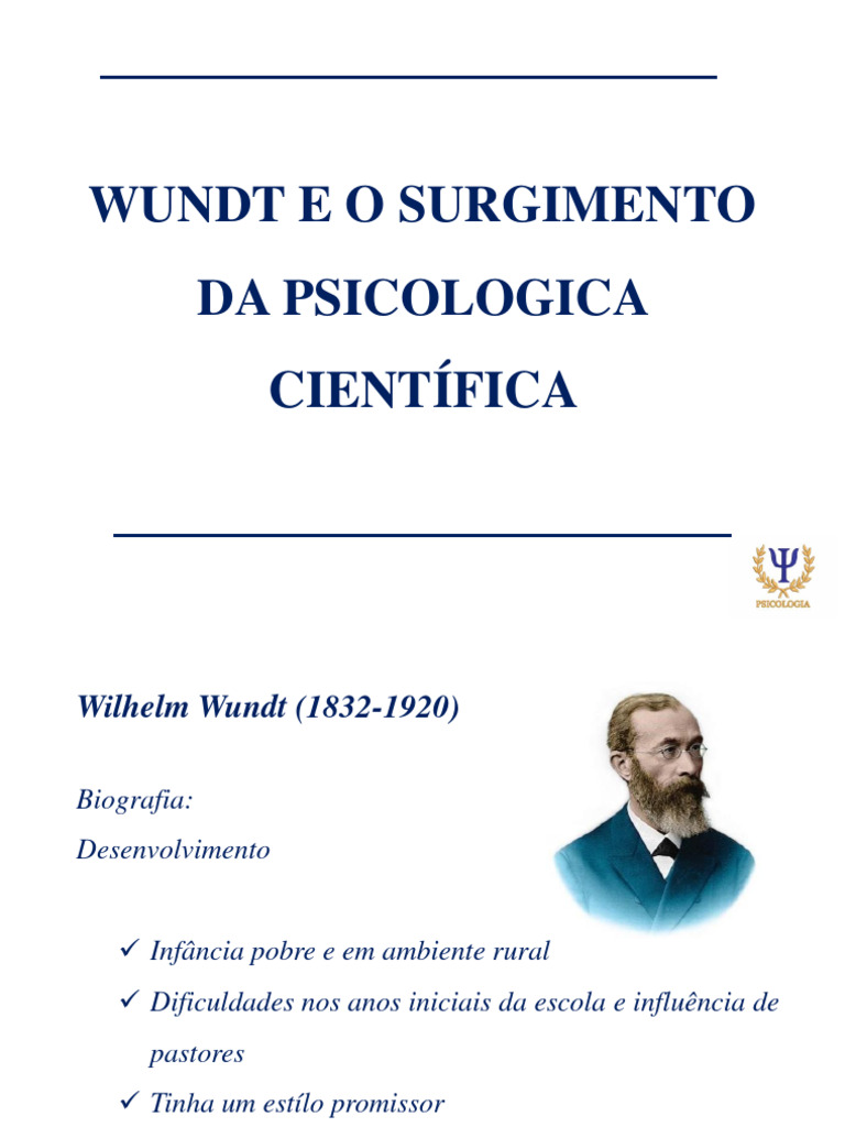 Wundt e a Psicologia Científica | PDF | Psicologia | Psicologia Social