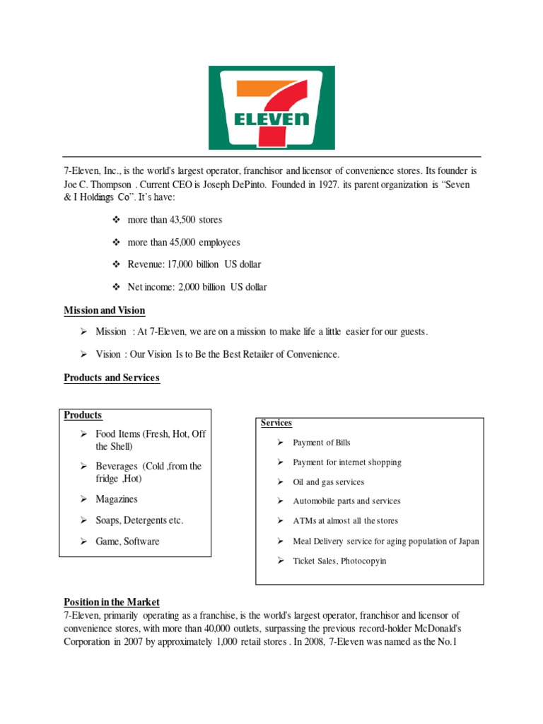 7eleven 151123165749 Lva1 App6891 | PDF | Convenience Store | Franchising