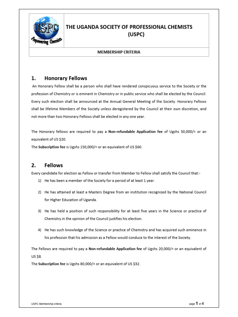 Membershipcriteria | PDF